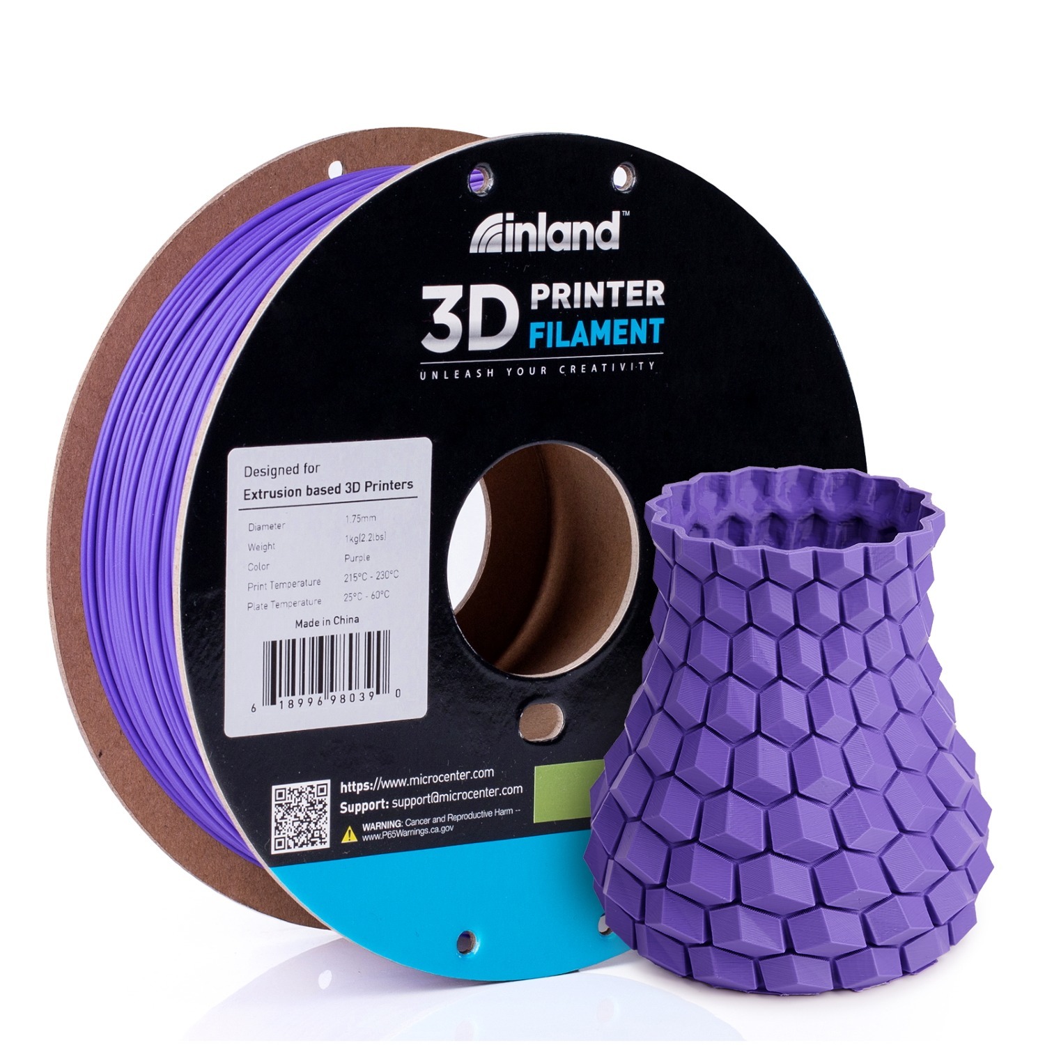 Inland 3D Printer Filament PLA, PLA+, ABS, Silk, Tough PLA, TPU, PETG ...