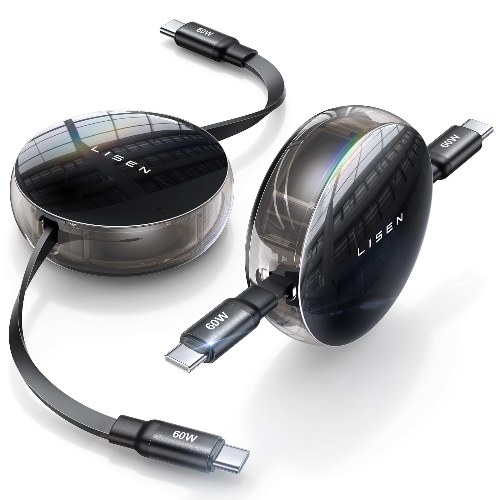 2-Pack 60W LISEN Retractable USB-C Cables $9.95 & More + Free Shipping ...
