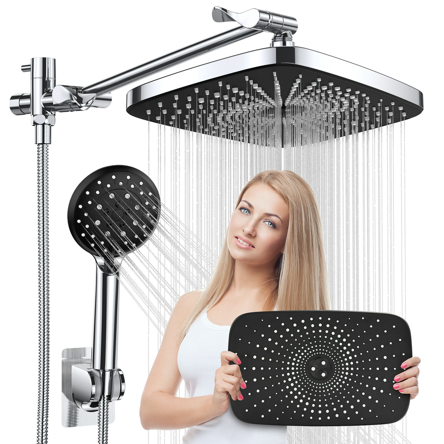 12 Ophanie 5 Setting High Pressure Rain Shower Head W Hand Shower And 70 Hose 40 Free Shipping