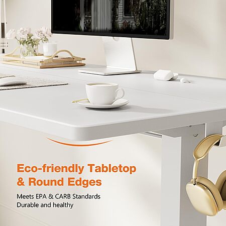 55" x 24" Sweetcrispy Motorized Adjustable Standing Split Top Desk ...