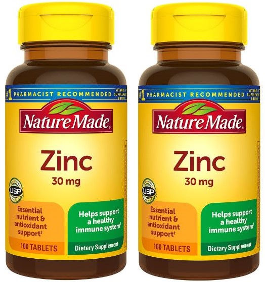 Nature Made Vitamins: 100-Ct Zinc 30mg: 2 for $3.50, 100-Ct Potassium ...