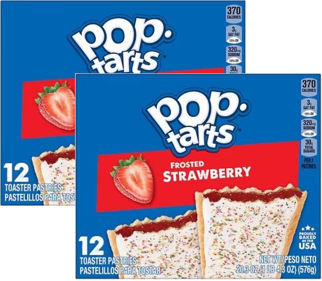 12-Pack Pop Tarts Toaster Pastries (Frosted Strawberry)