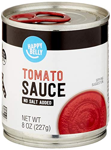 Amazon Brand - Happy Belly Tomato Sauce, No Salt Added, 8 Ounce $0.5