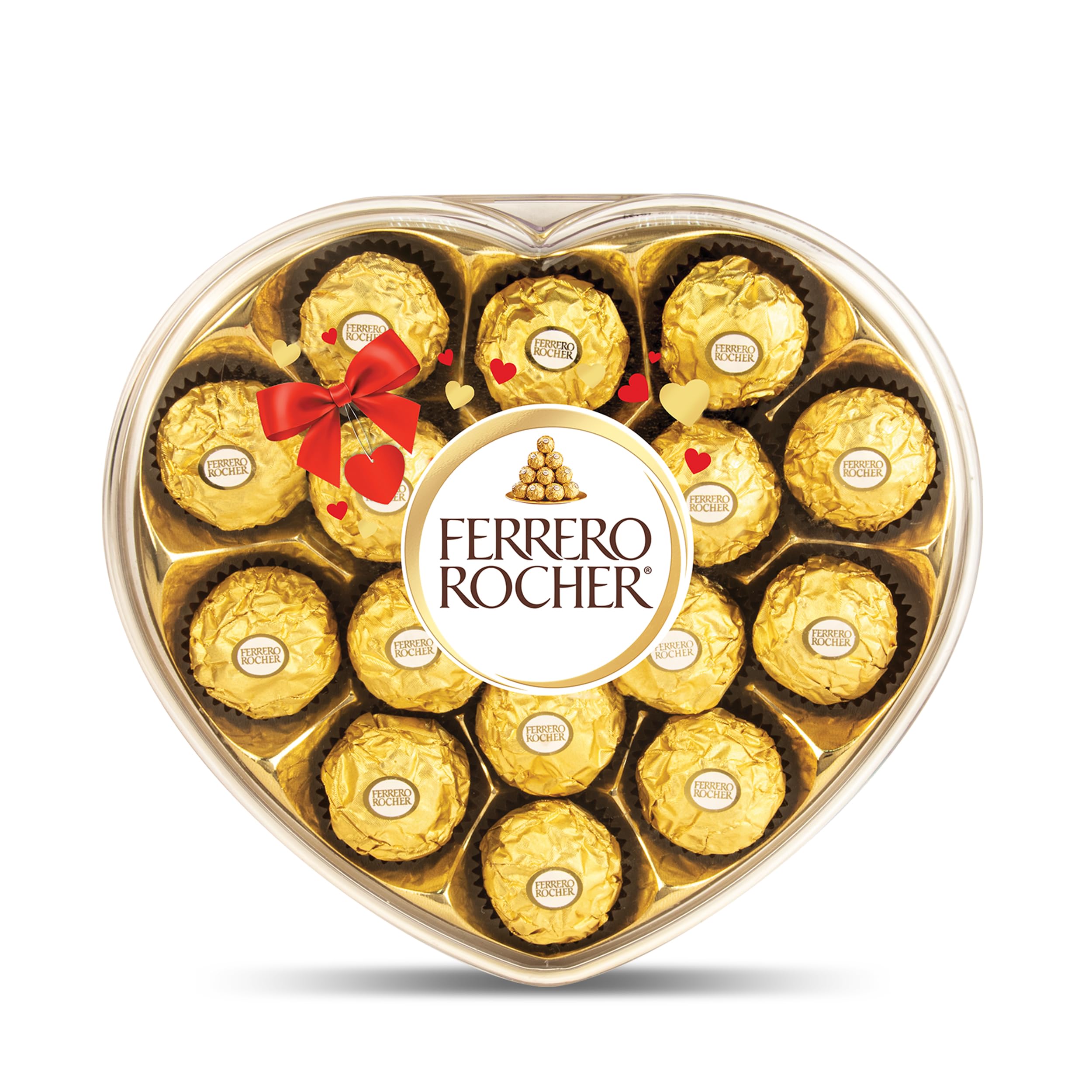Ferrero Rocher, 16 Count, Gourmet Milk Chocolate Hazelnut, Valentine's ...