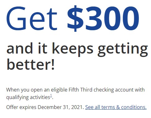 Fifth Third New Checking Account: $300 Bonus after $500+ Direct Deposit ...