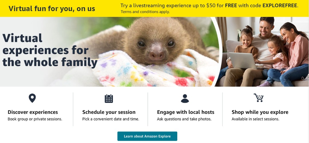 $50 Off Amazon Explorer Virtual Tour / Livestreaming Experience ...