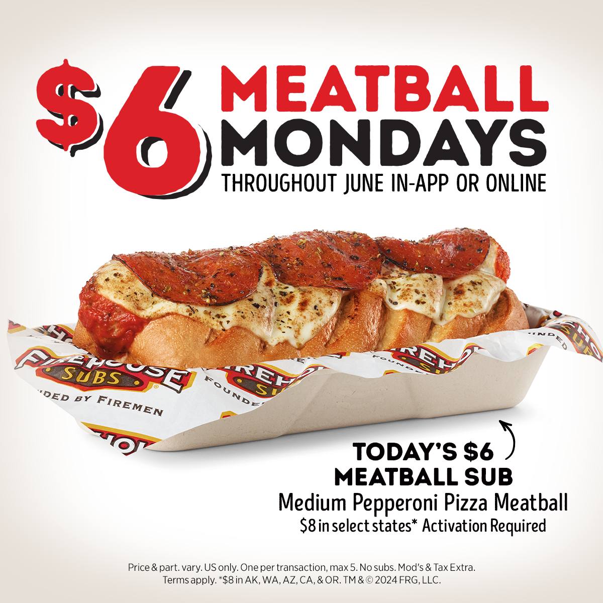 Firehouse Subs: $6 Medium Meatball Sub on Mondays in June ($8 for AK ...