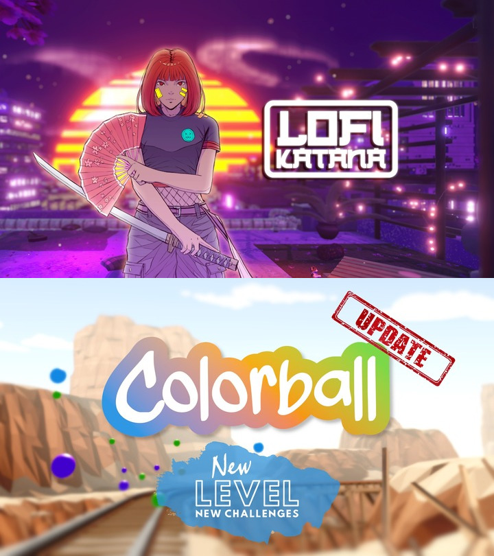 Meta Quest VR Digital Games: Colorball $0.50, LOFI Katana