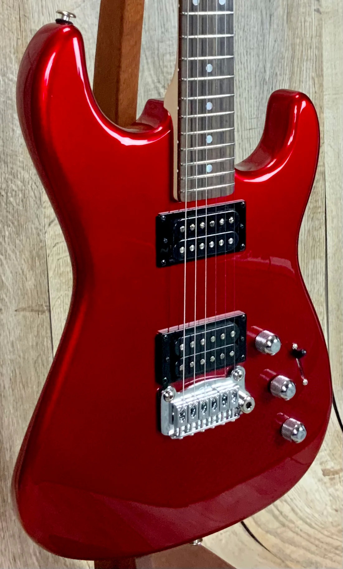G&L USA Legacy HH RMC Electric Guitar (Candy Apple Red Metallic) w ...