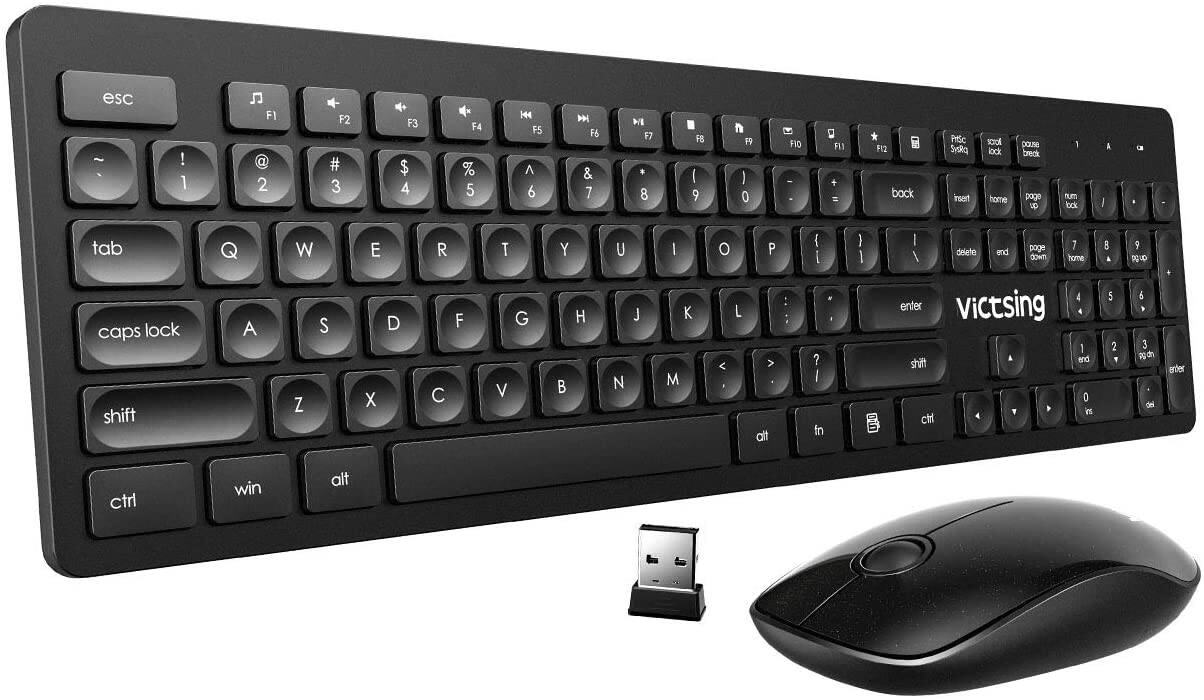 VicTsing Wireless Keyboard and Mouse Combo [Whisper Quiet] - $14.39 ...