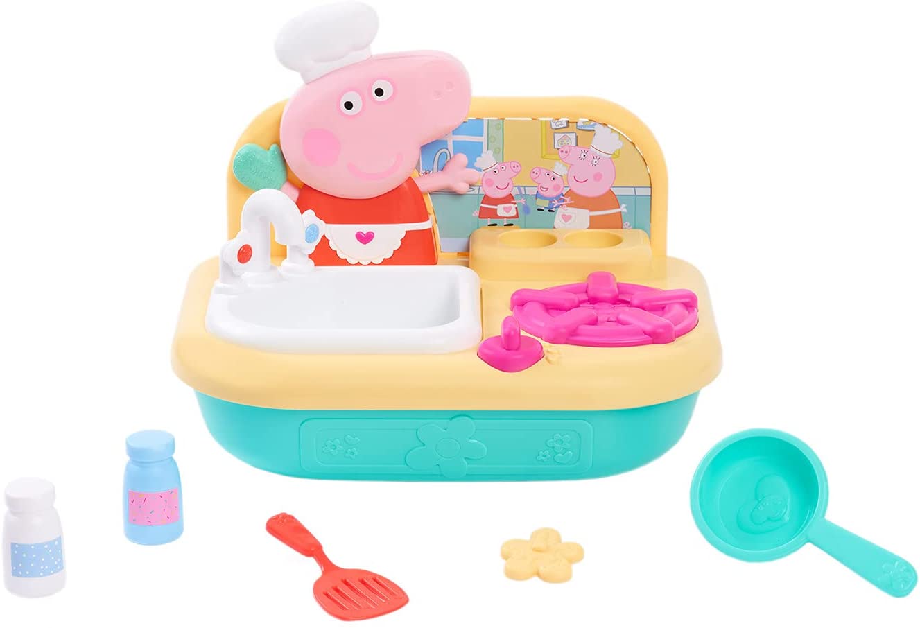 Peppa Pig Cooking Fun Tabletop Kitchen Role Play Set w/ Motion & Sounds ...