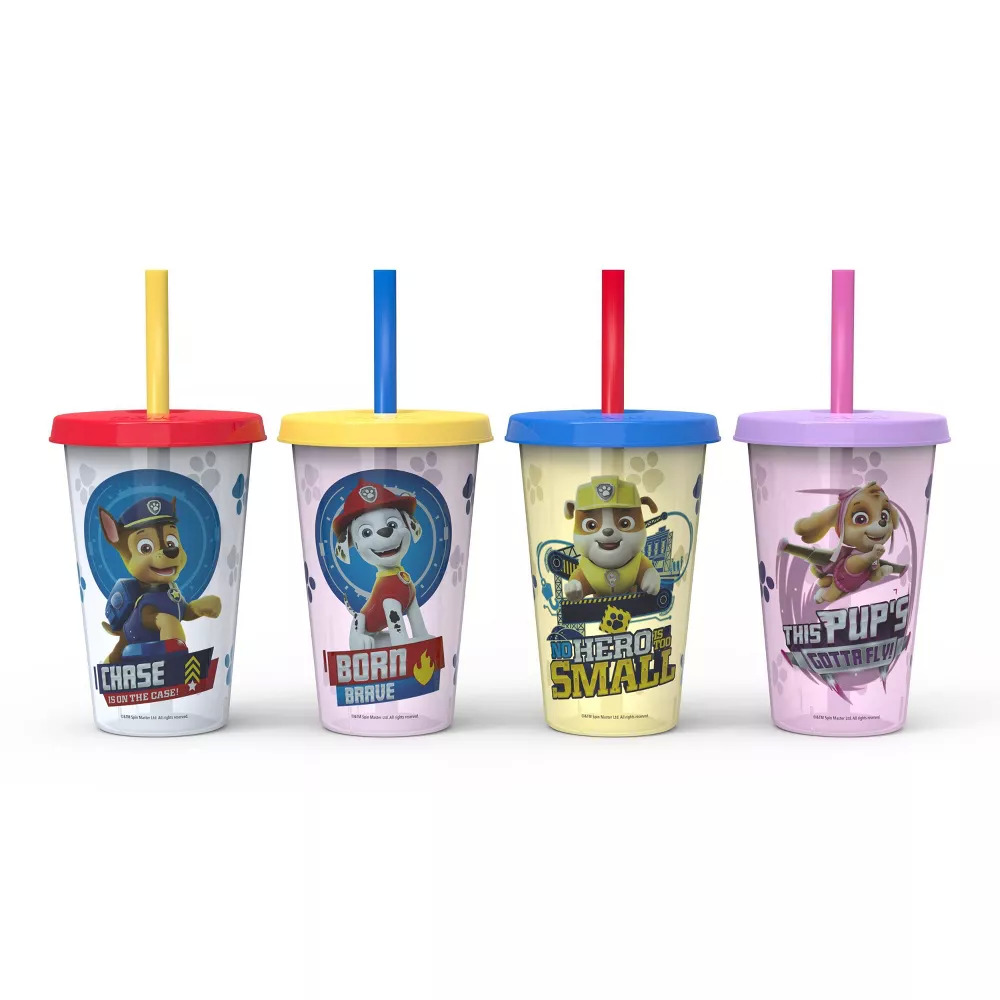 4-Pack 16.5-oz Zak Designs Color Change Tumblers: Paw Patrol, Disney ...