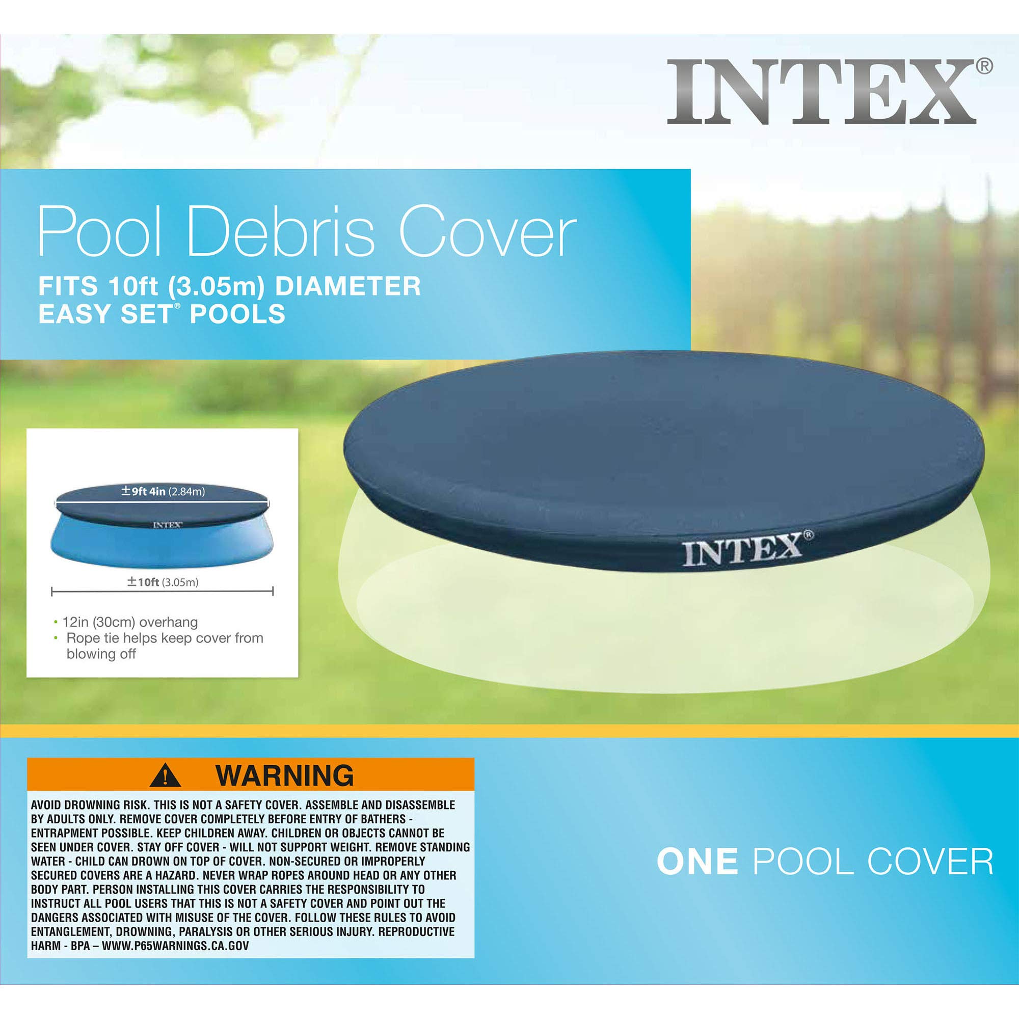 Intex 10-Foot Round Easy Set Pool Cover $11 + Free Shipping w/ Prime or ...