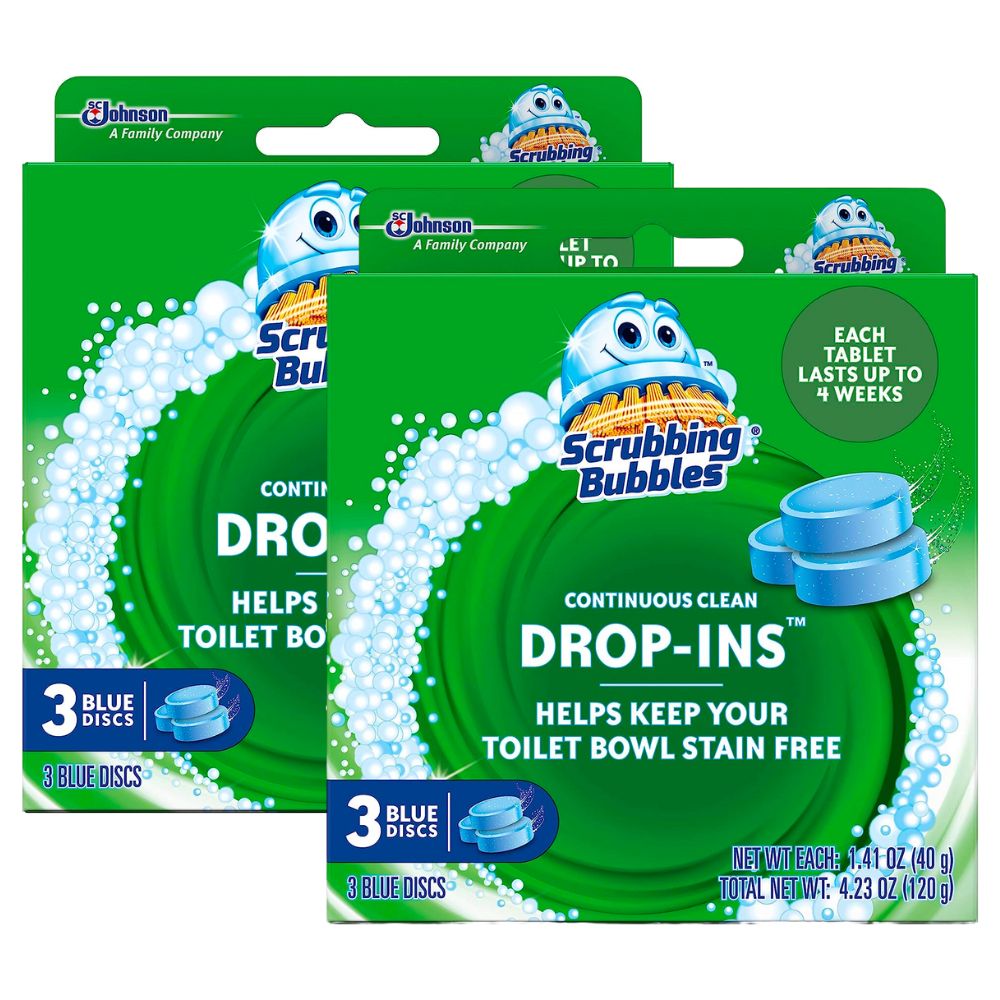 3-Count Scrubbing Bubbles Continuous Clean Drop-Ins Toilet Cleaner ...