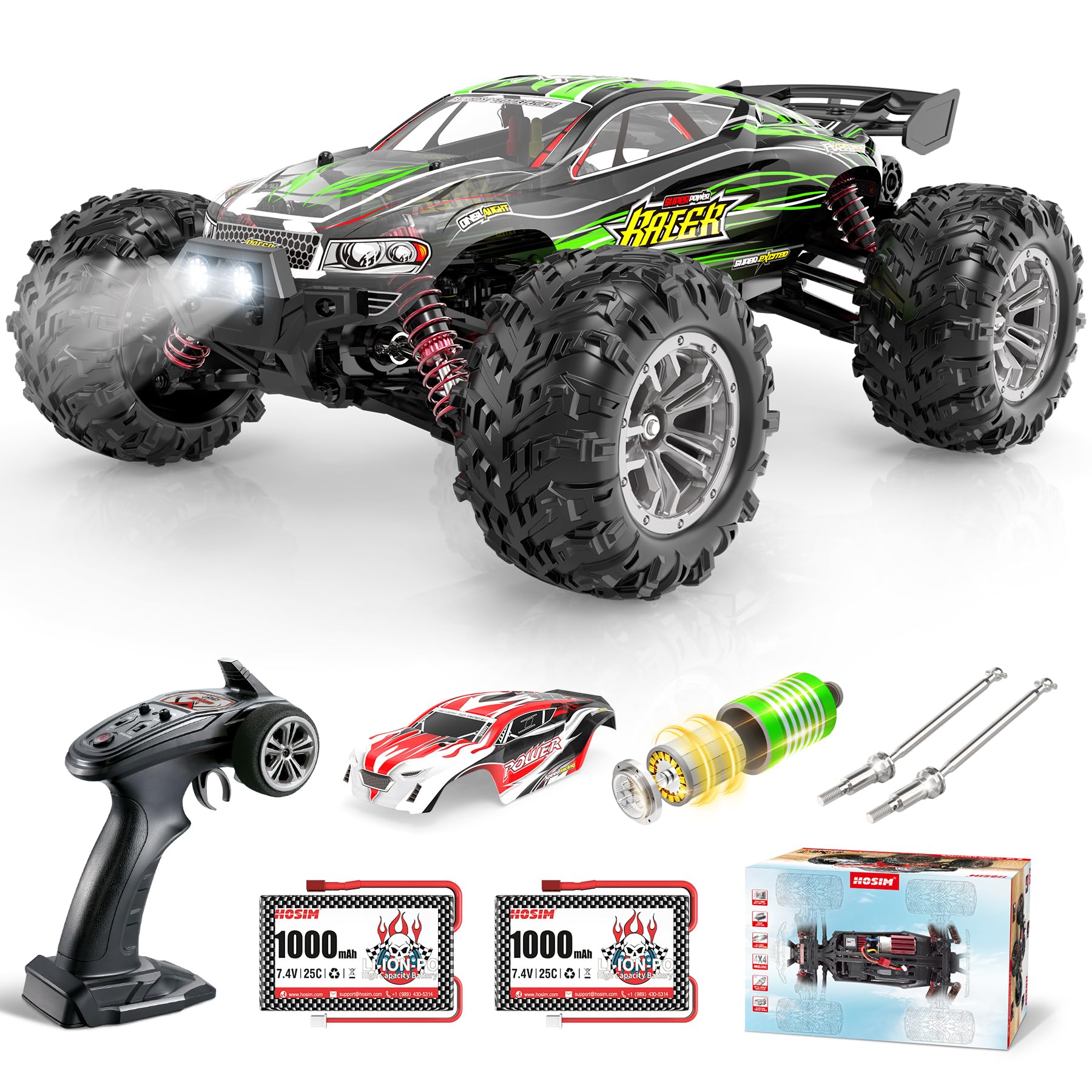 Hosim 2845 Brushless 60+ KMH 4WD High Speed RC Monster Truck, 1:16 ... Hosim 2845 Brushless 60+ KMH 4WD High Speed RC Monster Truck, 1:16 ...