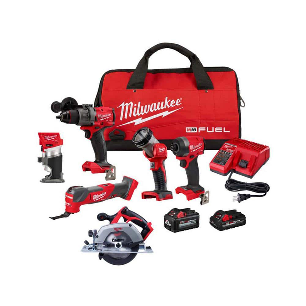 Milwaukee M18 FUEL 18-Volt Lithium-Ion Brushless Cordless Combo Kit (4 ...