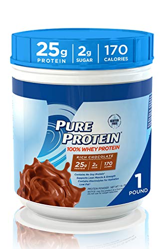 1-Lb Pure Protein Low Sugar Gluten Free Whey Protein Powder (Rich ...