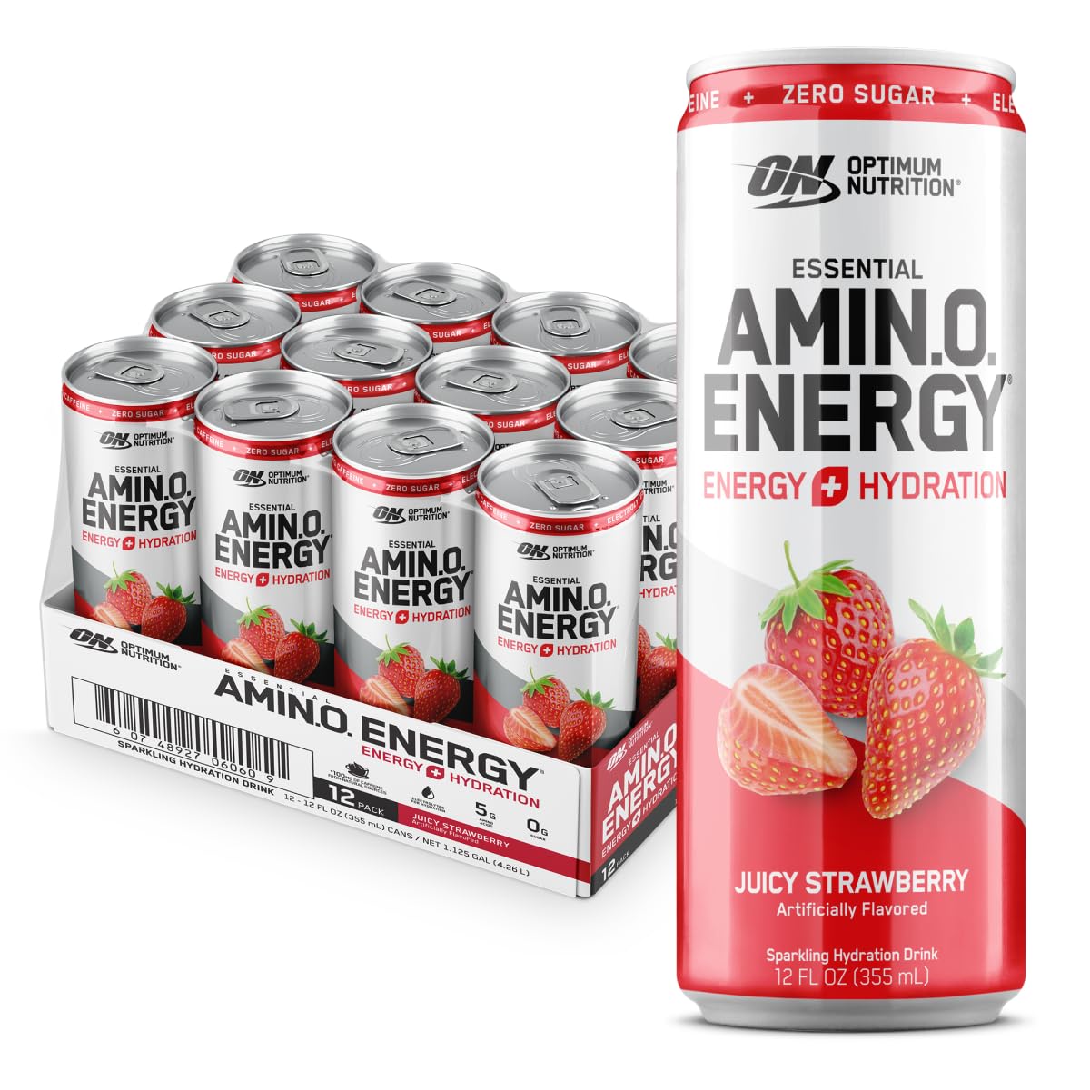 12-Pack 12-Oz Optimum Nutrition Amino Energy Sparkling Drink (Juicy ...