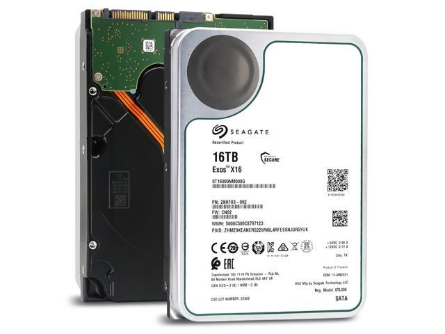 16TB Seagate SED HDD Exos X16 Enterprise Hard Drive ST16000NM000G *RFB ...