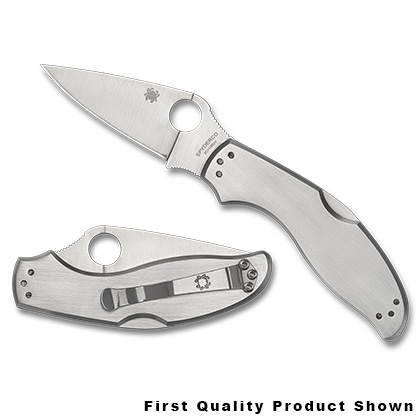 Spyderco Factory Seconds Pocket Knives: UpTern PlainEdge Knife