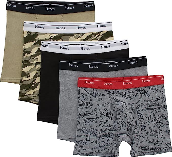 5-Pack Hanes Originals Boys' Boxer Briefs (Various Colors)