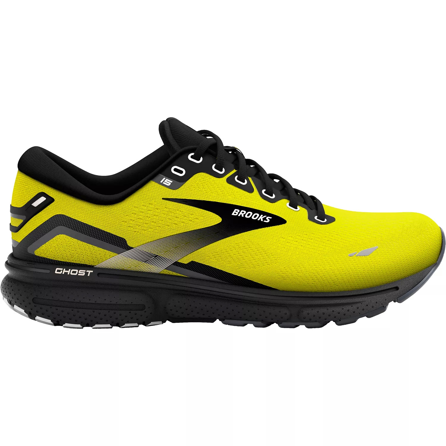 Brooks Men s Ghost 15 Running Shoes Neon Green Black 