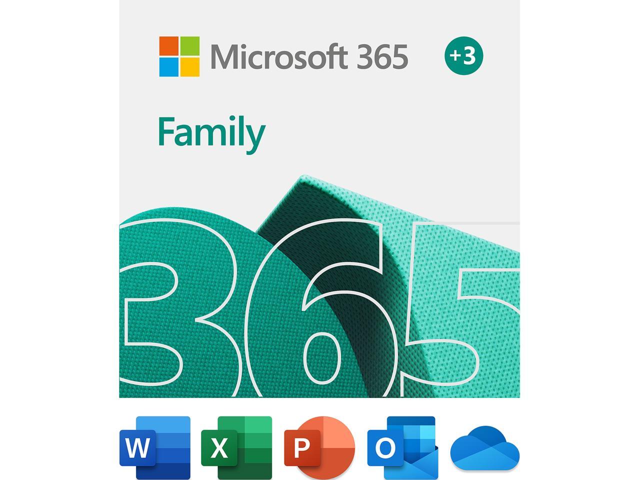 15-Month Microsoft 365 Family (6 Users) w/ Auto-Renewal + 1 Year McAfee ...