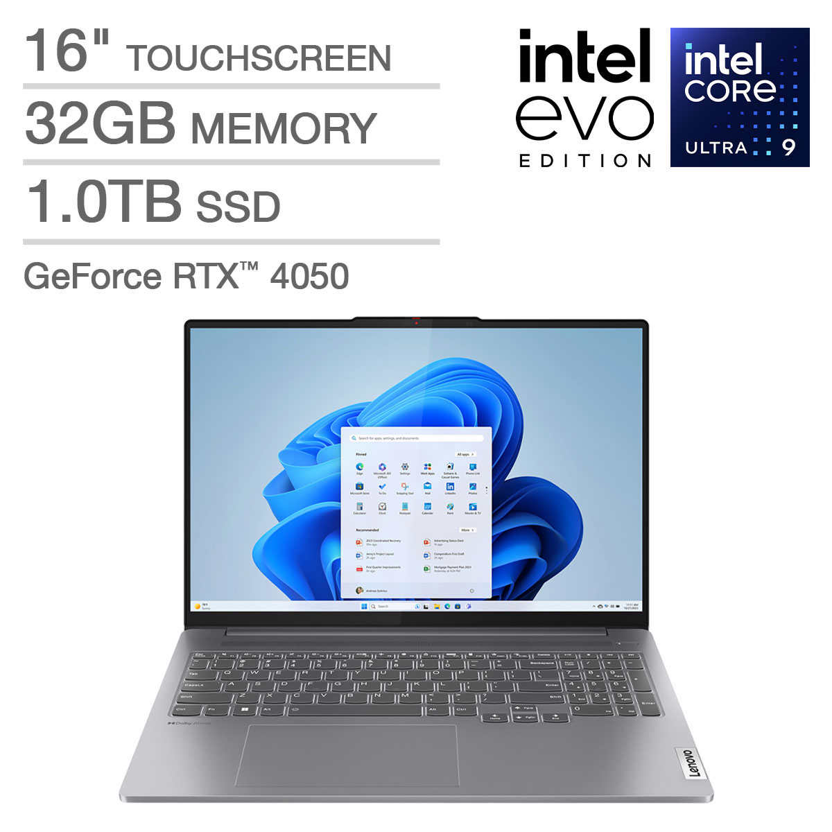 Costco Lenovo IdeaPad Pro 5i 16" Touchscreen Laptop $1299 Intel Core Ultra 9 185H 120HZ OLED 32gb