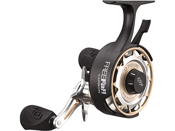 13 Fishing Freefall Carbon Inline Ice Fishing Reel 2.5:1 Gear Ratio ...