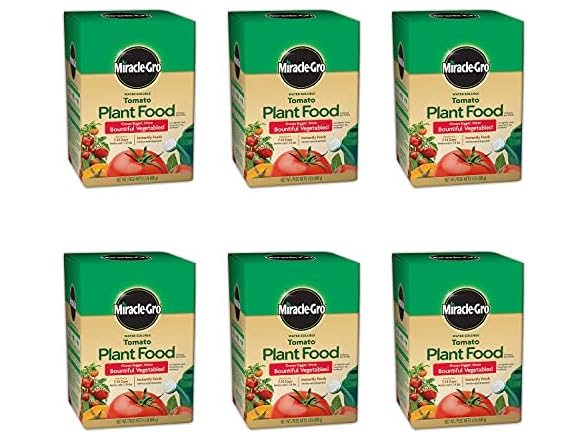 6-Pack 1.5-lb Miracle-Gro Tomato Plant Food Fertilizer $30 ($5 each ...