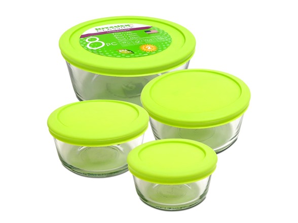 Kitchen Classics Tempered Glass Food Storage Containers: 8-Piece Set ...