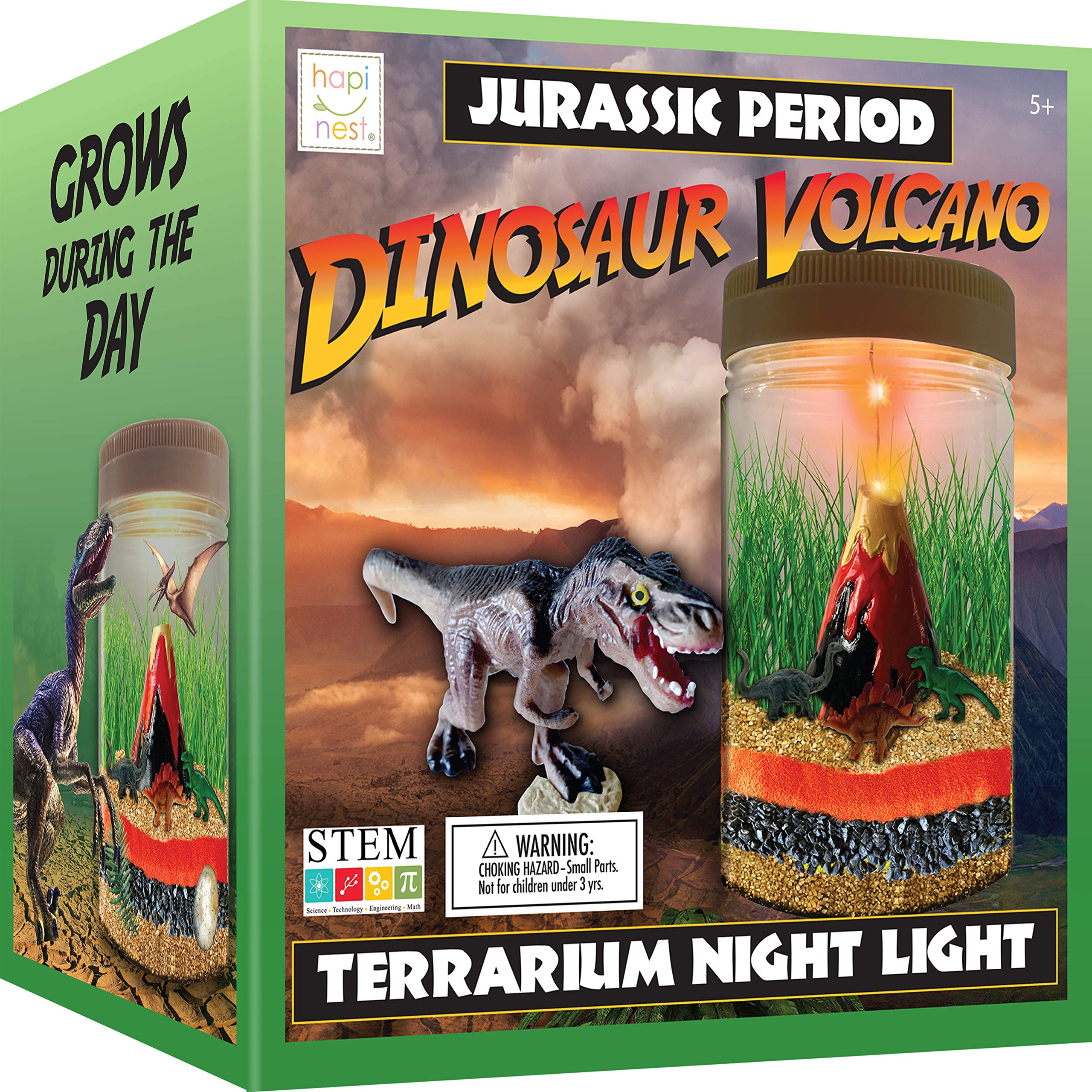 Hapinest Kids' Dinosaur Terrarium NIght Light Kit w/ Light-Up Volcano ...