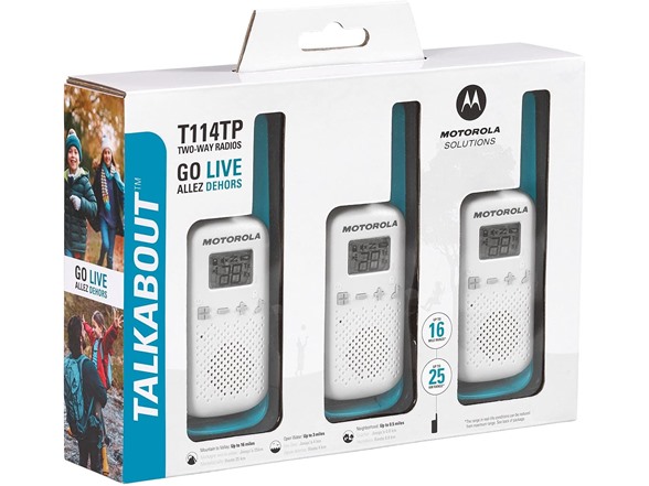 3-Pack Motorola Portables Talkabout Battery Operated Two-Way Radios $40 ...