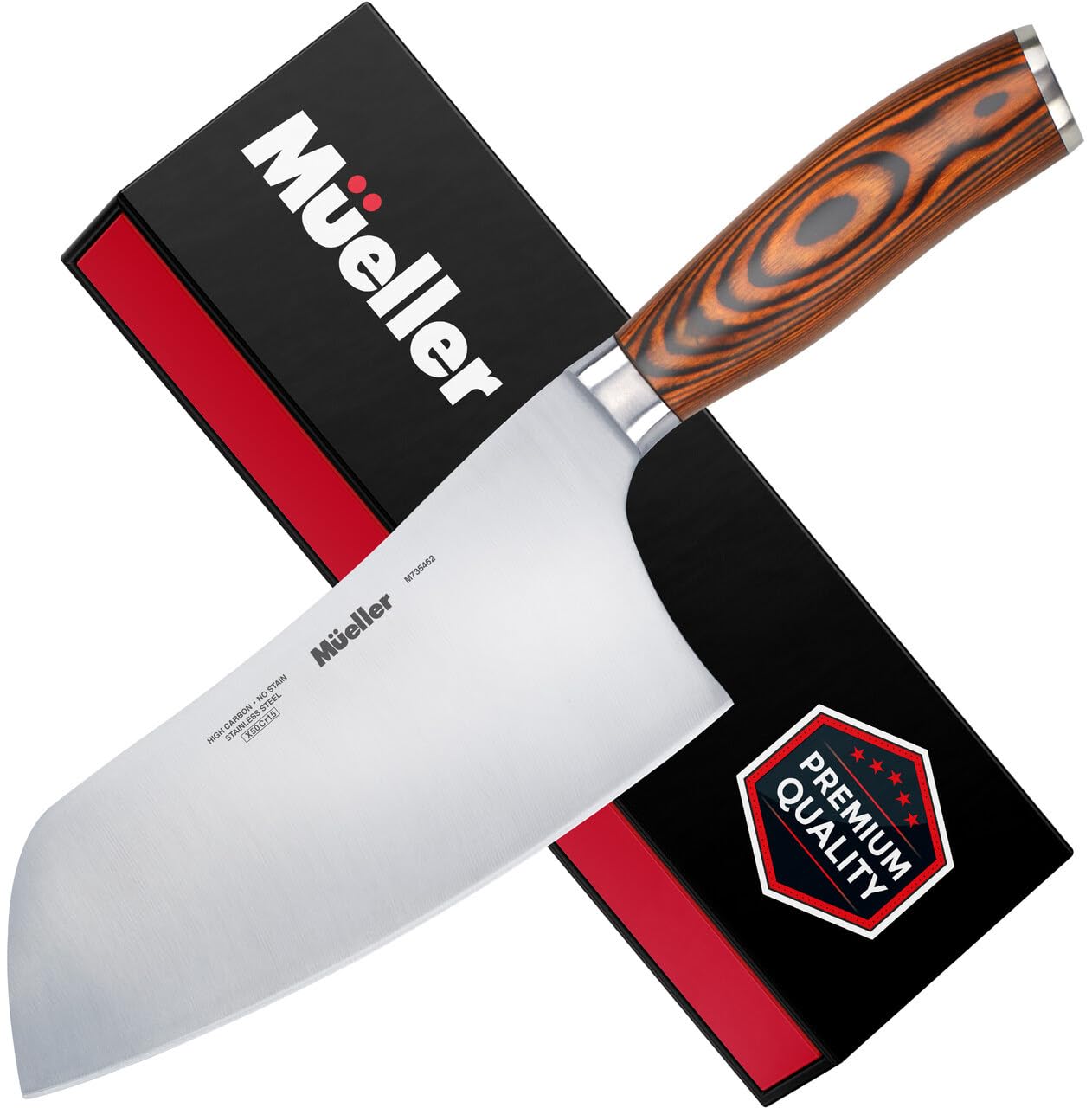 7" Mueller Cleaver Knife w/ Ergonomic Pakkawood Handle $12 + Free ...