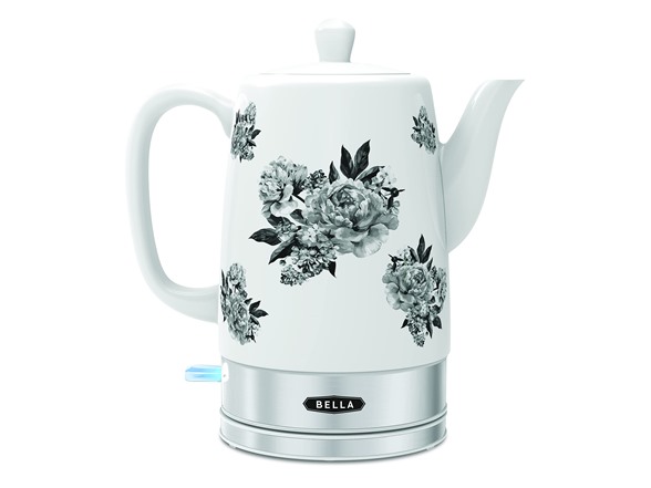 Bella Electric Ceramic Kettles: 1.5L Black Floral $29, 1.2L Silver Tile ...