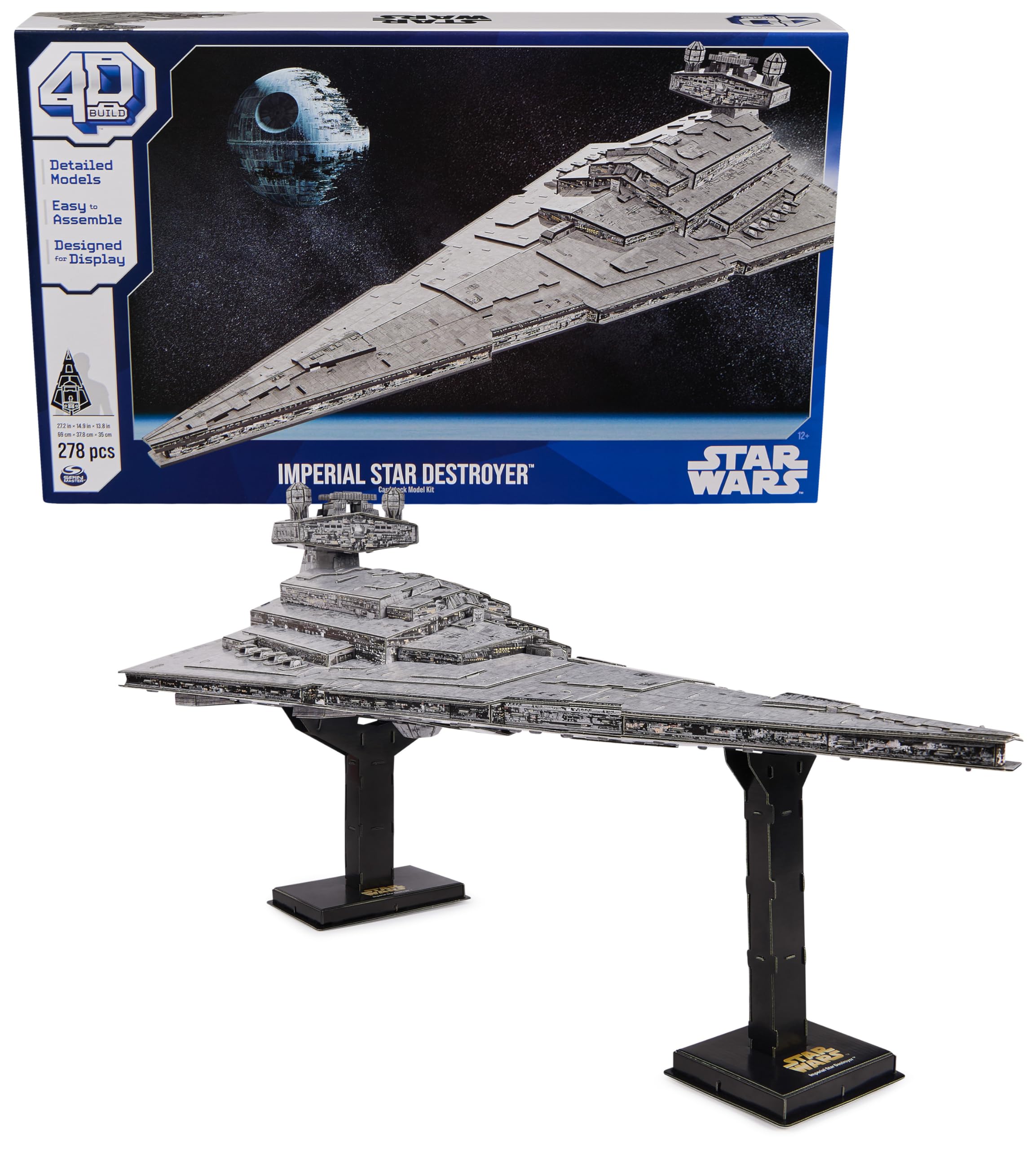 278-Piece 4D BUILD Star Wars Deluxe Imperial Star Destroyer Cardstock ...