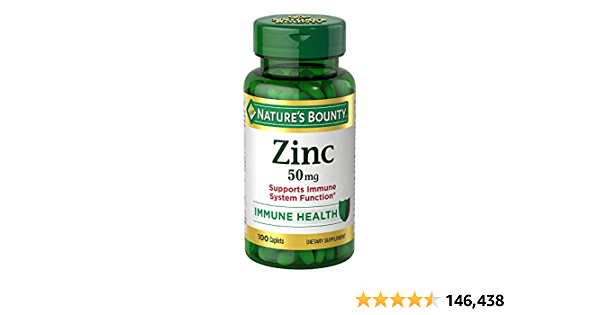 Natures Bounty Zinc Immune Support 50 Mg Caplets 100x4 Ct 953 Ac And Sands