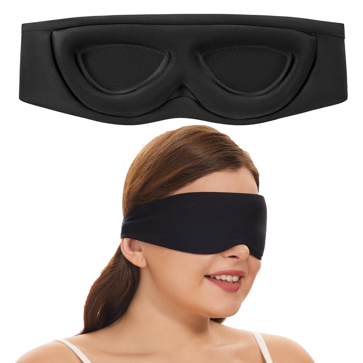 ALASKA BEAR Sleep Mask (black), Concave Padding, Machine Washable $9.99