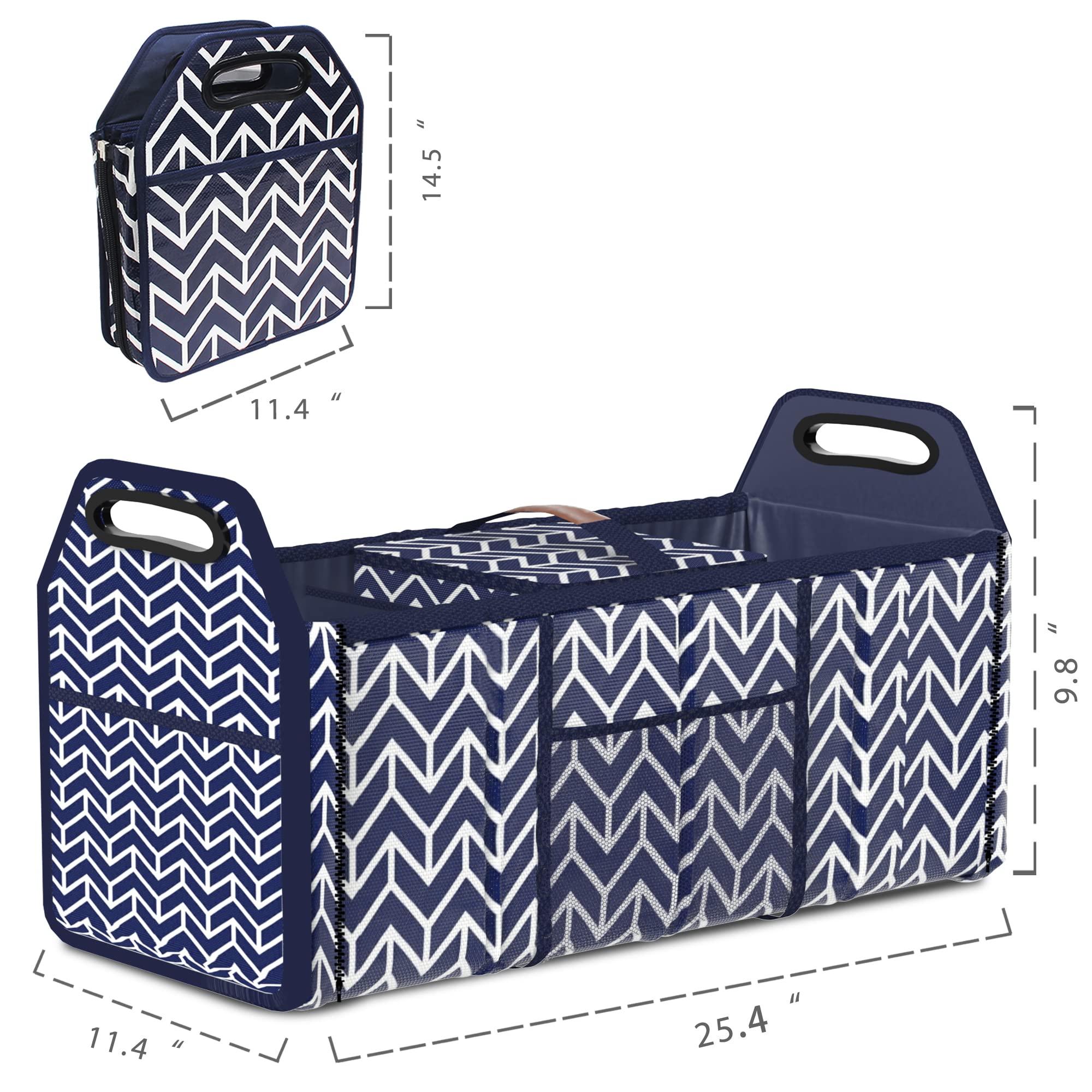 Trunk Organizer, Foldable Car Storage Bag Portable Insulation Cooler ...