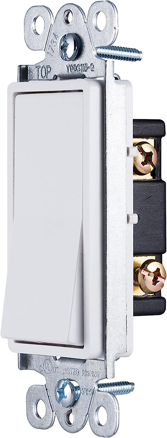 15-Amp GE UltraPro Grounding Rocker Lighting Control Switch (White) $2.18