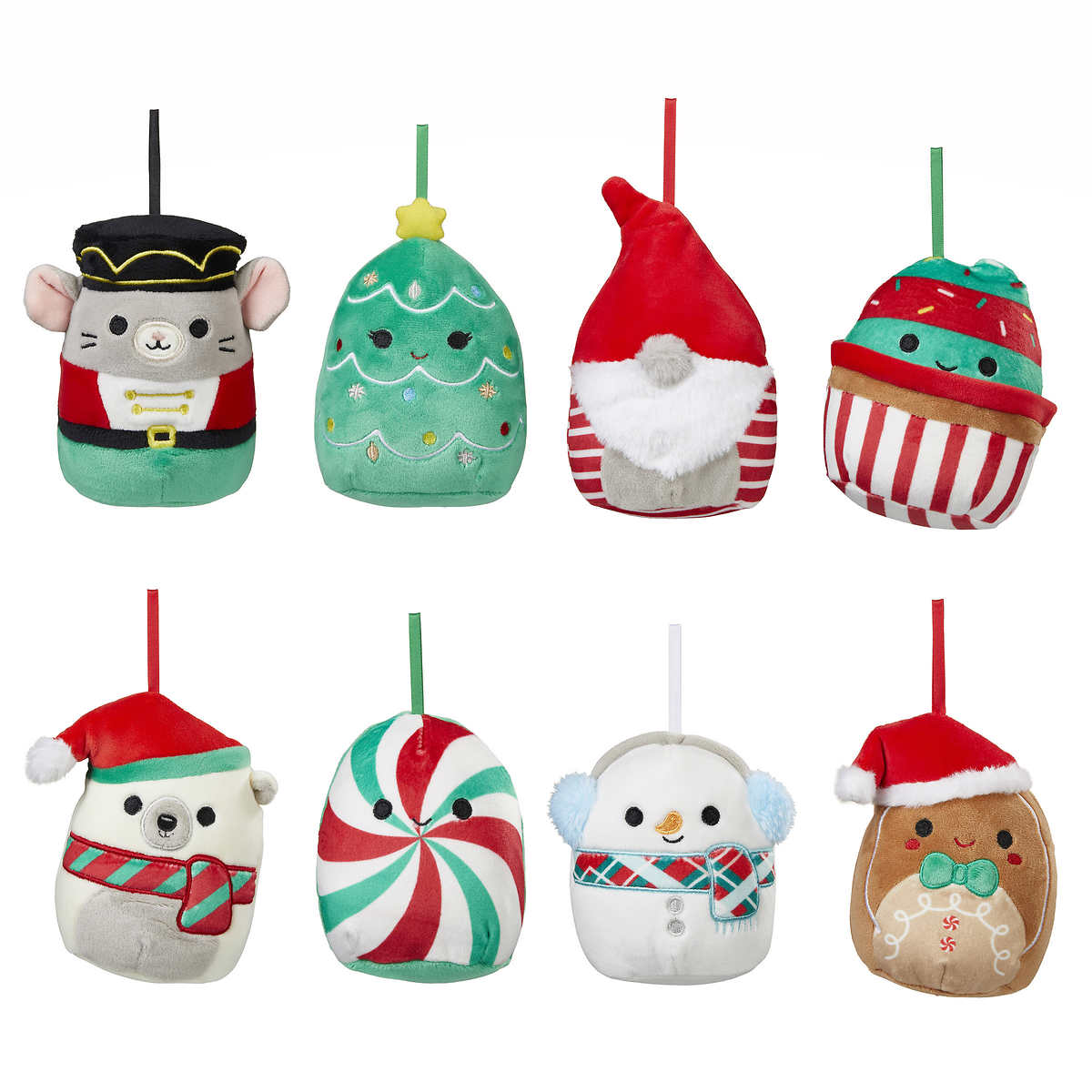 Costco Members 8 Pack 4 Squishmallow Ornaments Holiday Winter 