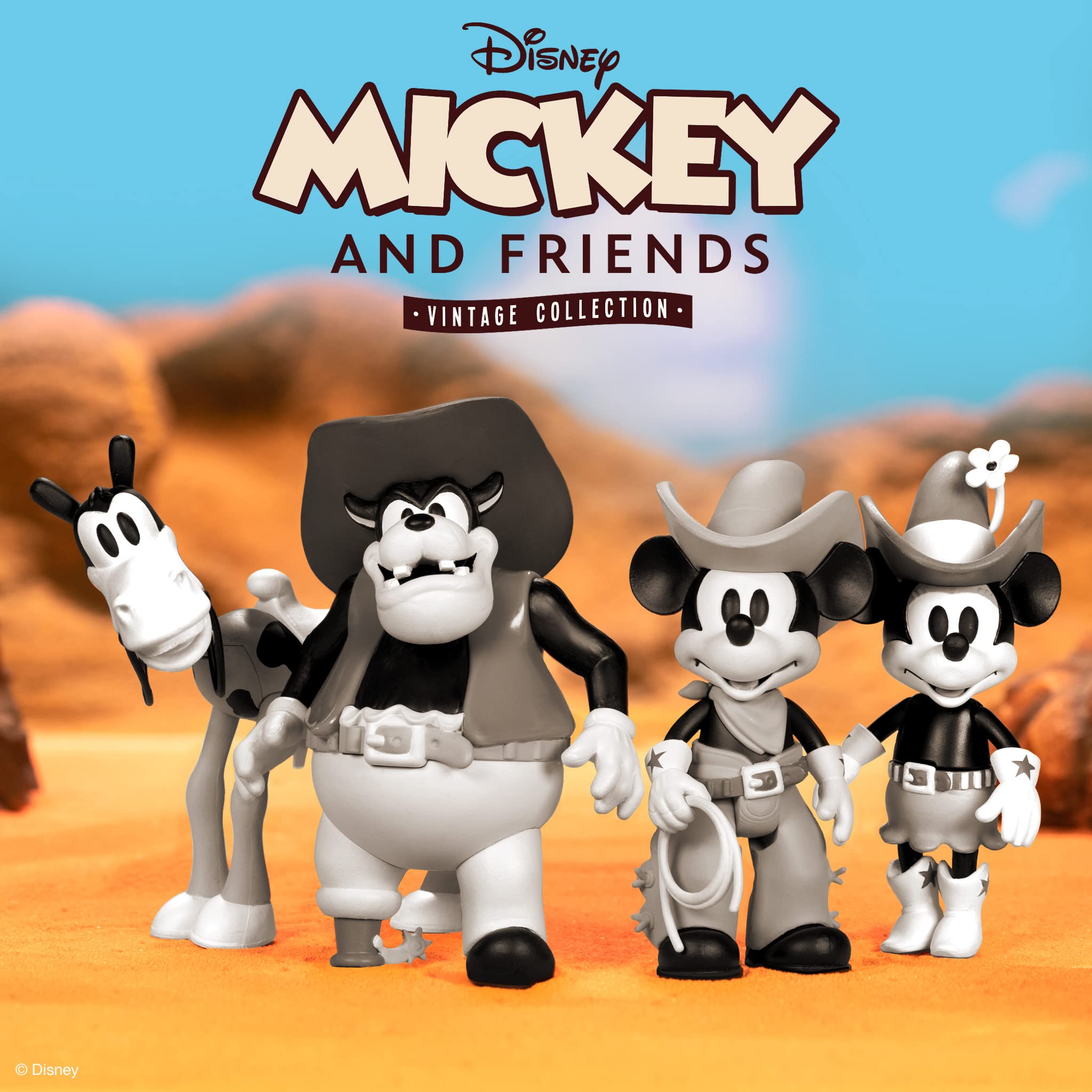 Disney Reaction Vintage Collection Figures: Cowboy Mickey $11, Cowgirl ...
