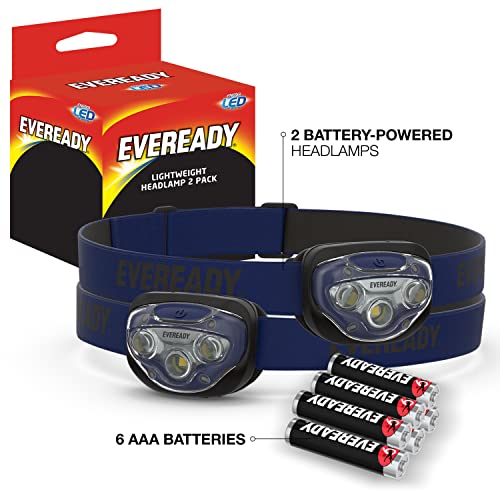 Eveready LED Headlamps (2-Pack Batteries Included),Navy Blue $5.5