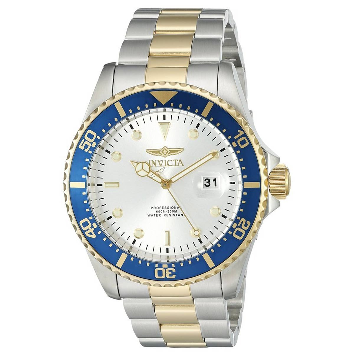 Invicta Men's Watch Two Tone Silver Dial Pro Diver $43.43 + Free Shipping