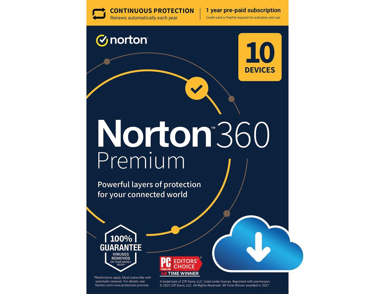 Norton 360 Premium 10D $20, ESET Internet Security 3D $25 & More