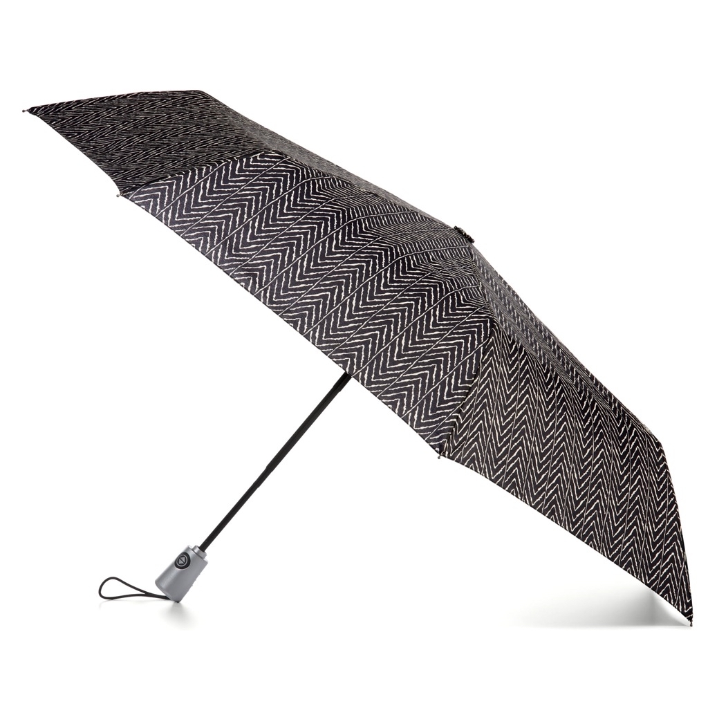 Totes One-Touch 43" Auto Open Close Rain Umbrella w/ Sunguard (Chevron ...
