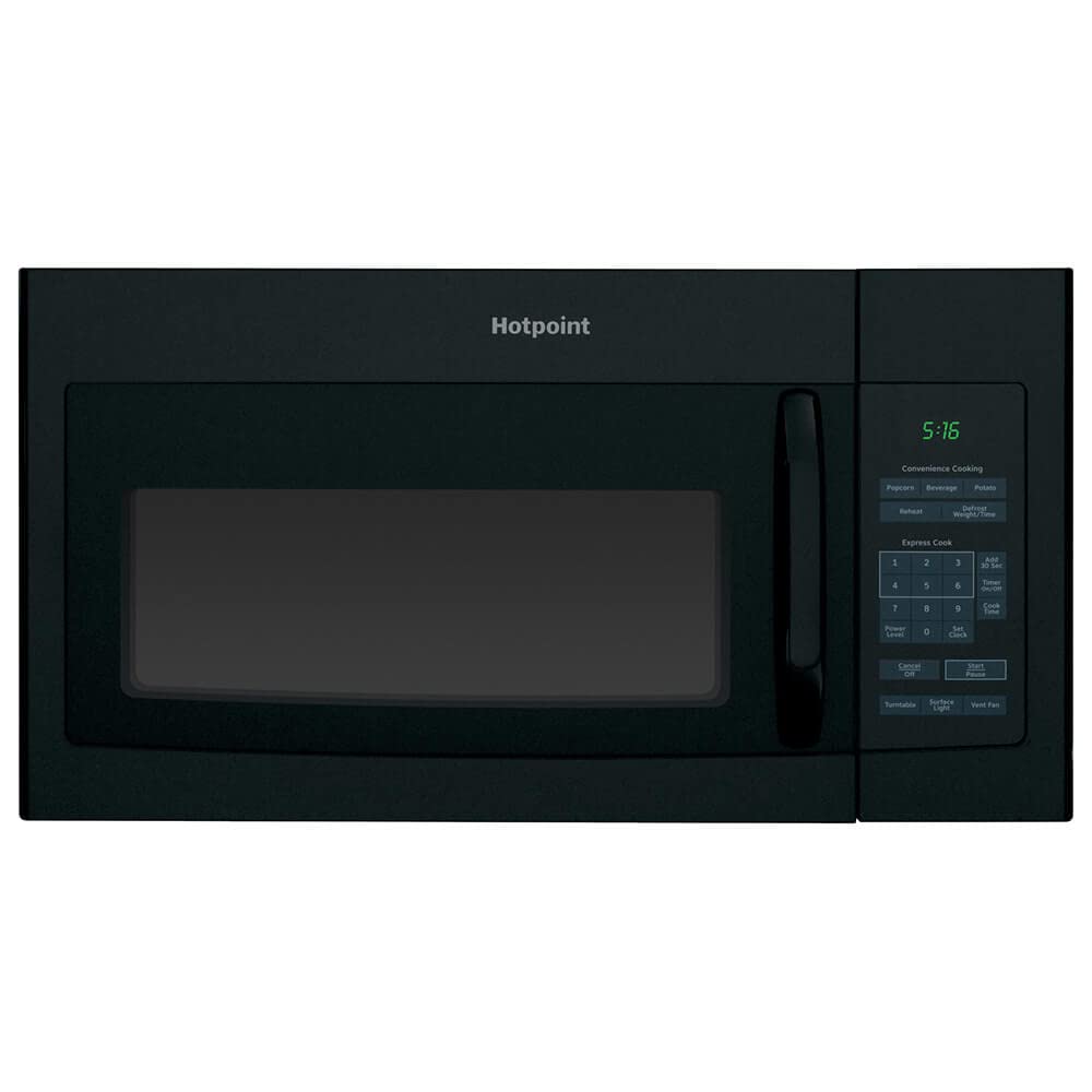 Hotpoint 1.6 Cu. Ft. 1000-Watt Over-the-Range Microwave (Black) $189 ...