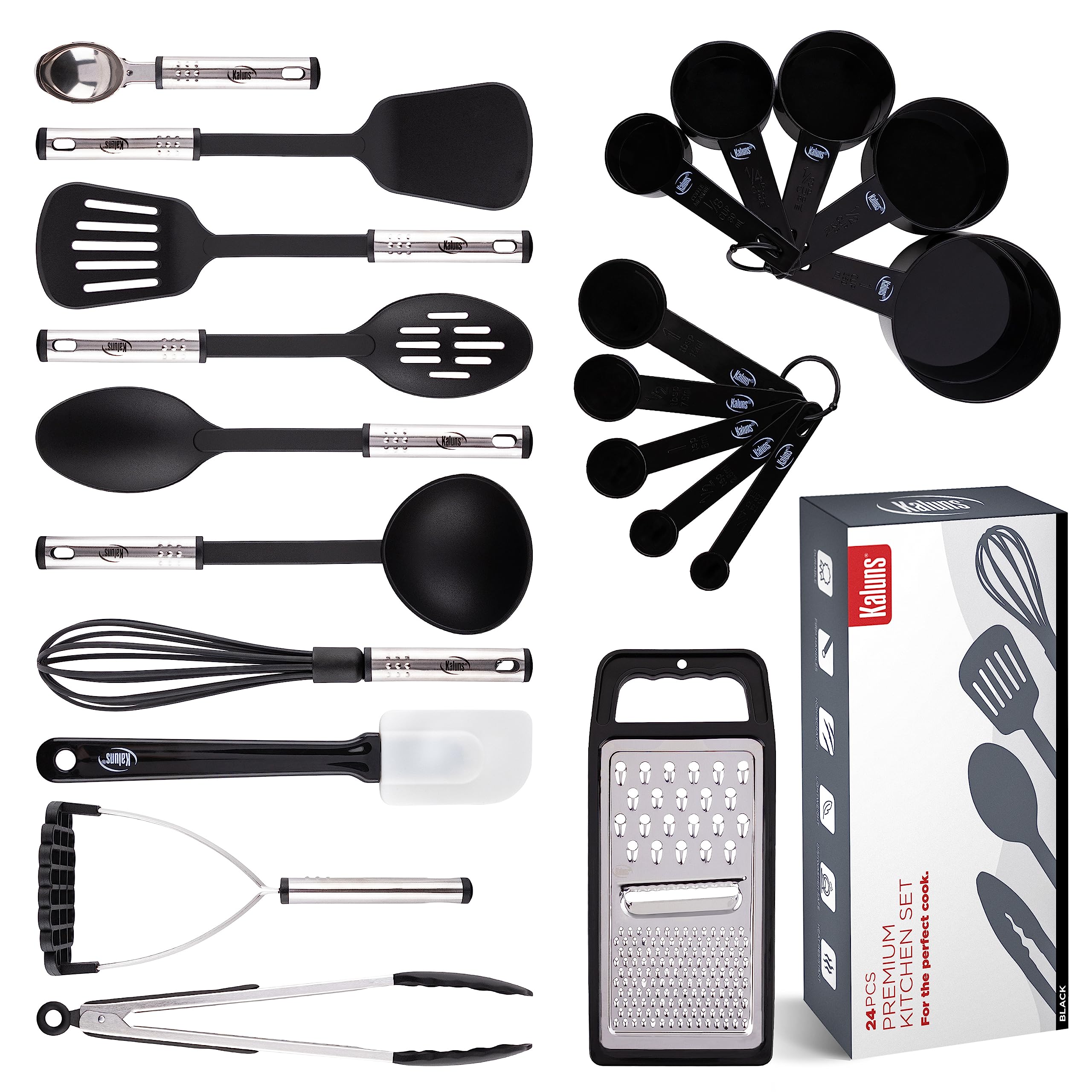 21-Piece Kaluns Nylon & Stainless Steel Kitchen Utensil & Cookware Set ...