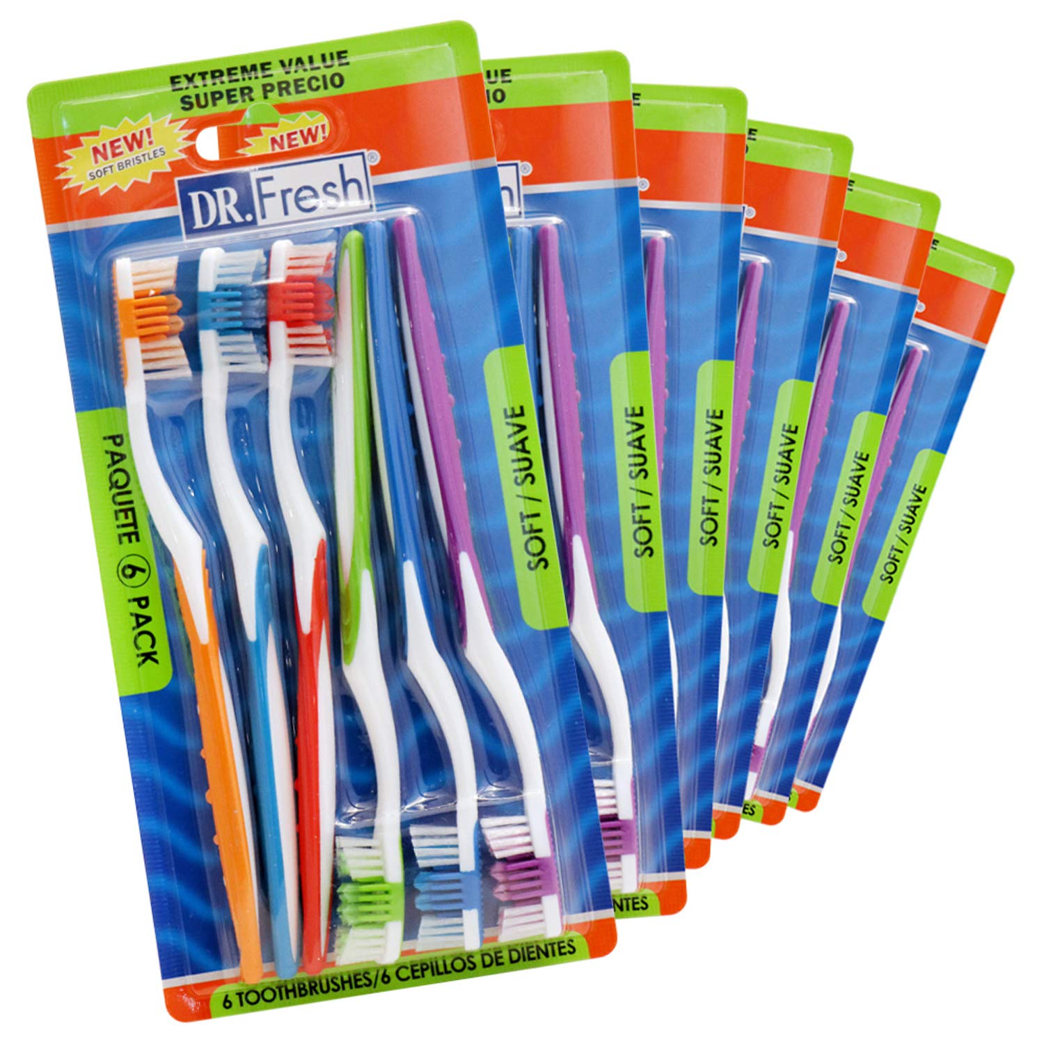 36-Count Dr. Fresh Soft Bristle Toothbrushes $6 + Free Shipping w ...