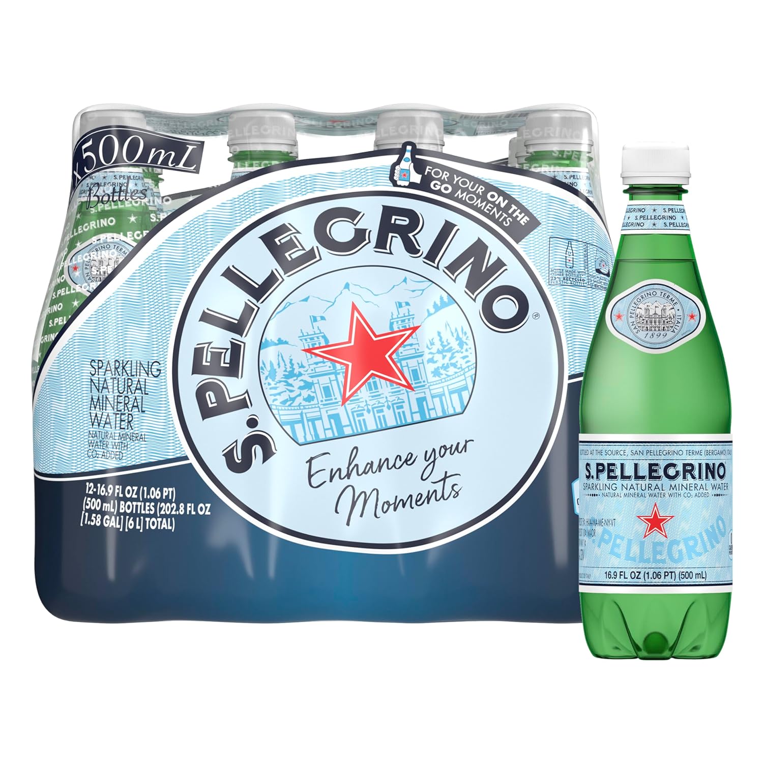 12-Pack 16.9-Oz S.Pellegrino Sparkling Natural Mineral Water 5 for $39. ...